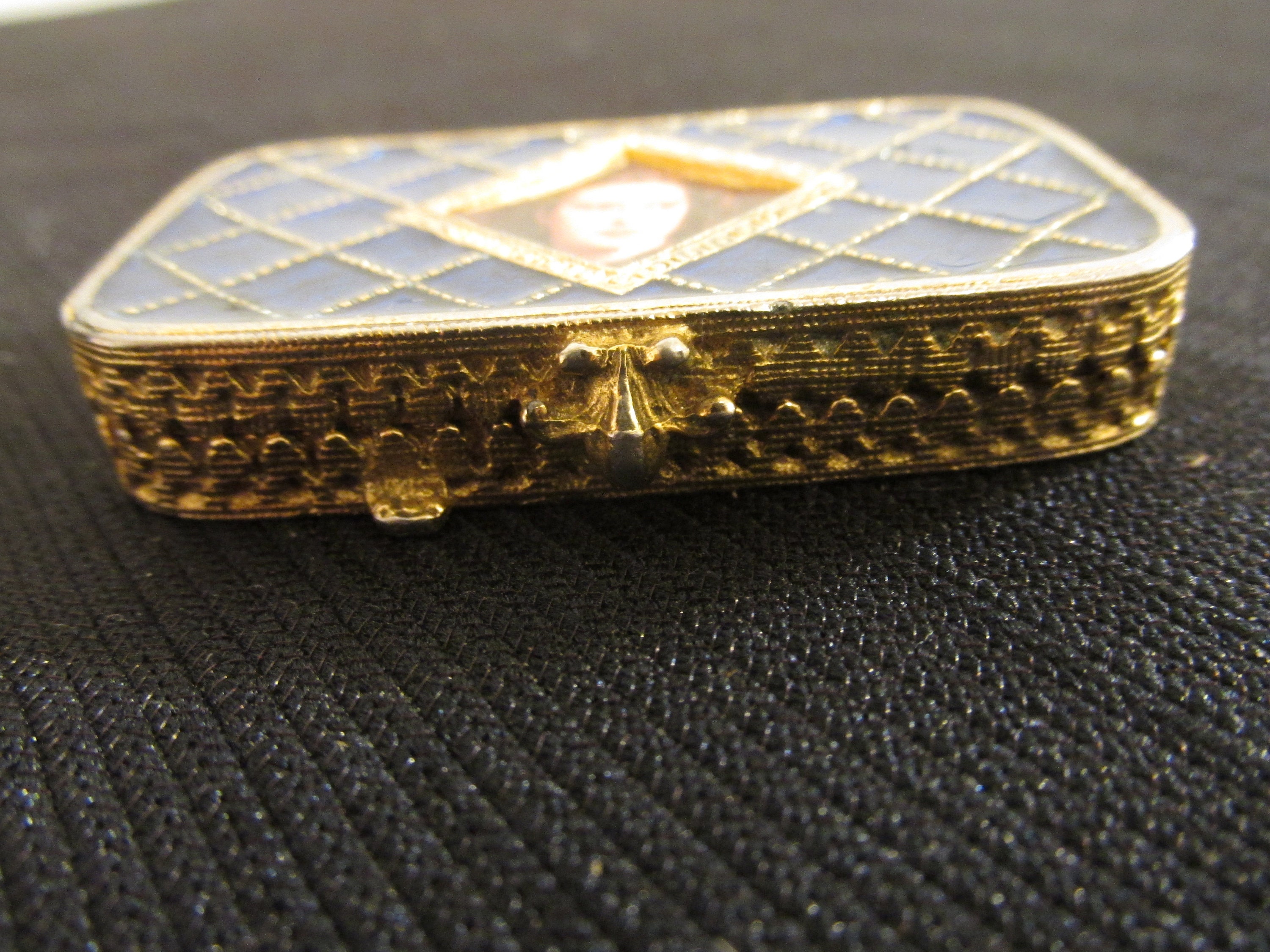Vintage Estee Lauder Small Gilded and Enameled Compact - Solid Perfume ...