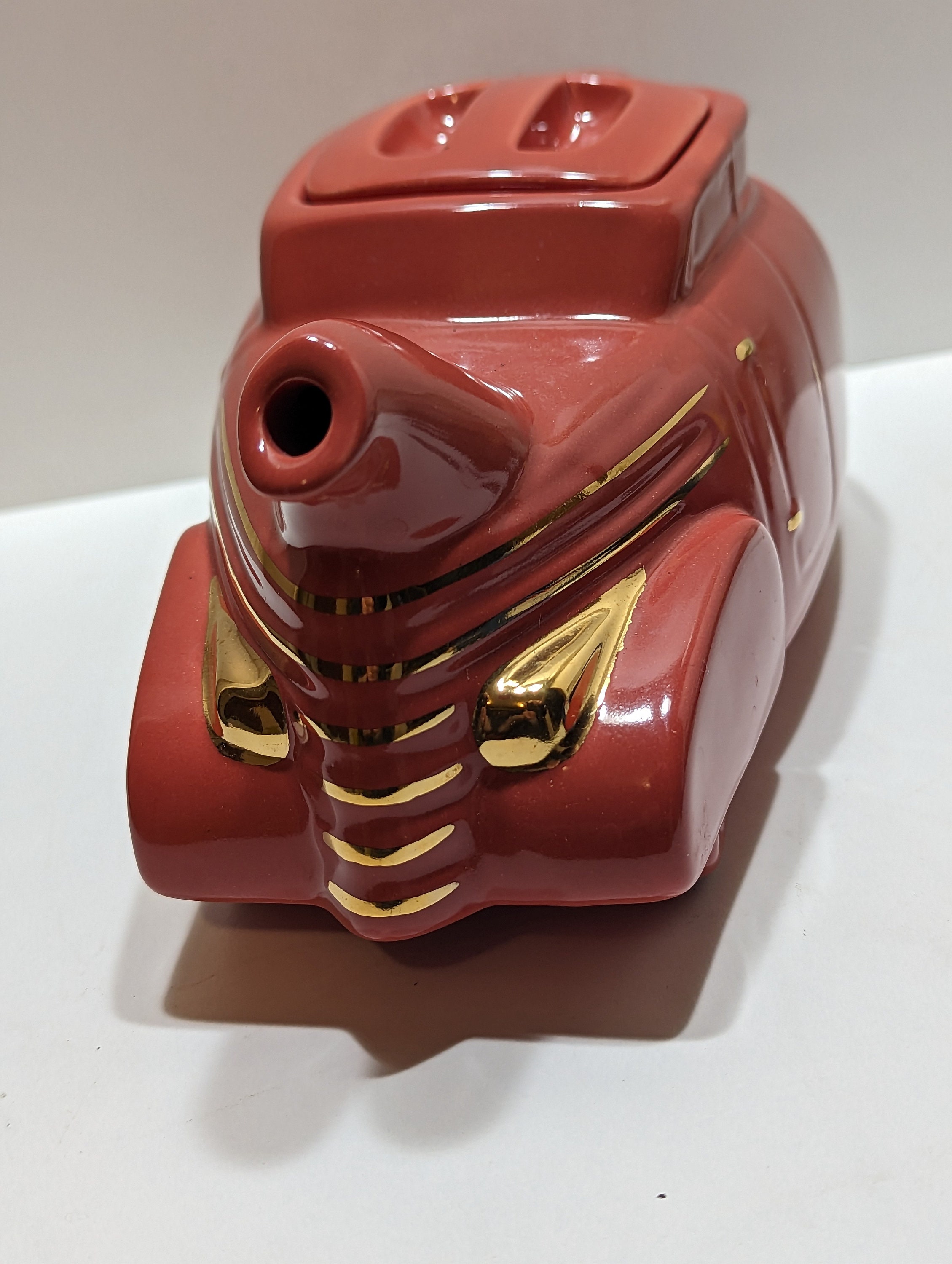 Hall China Automobile Car Teapot Brown With Gold Trim 1992 Limited 9 ...