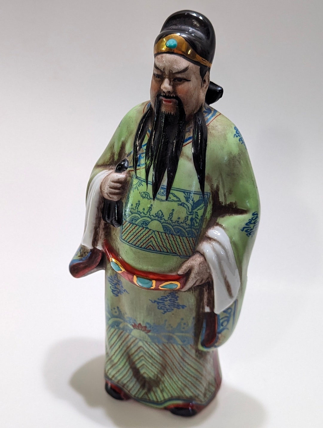 Chinese Wiseman Porcelain Figurine - Chinese Immortal Statue - Etsy