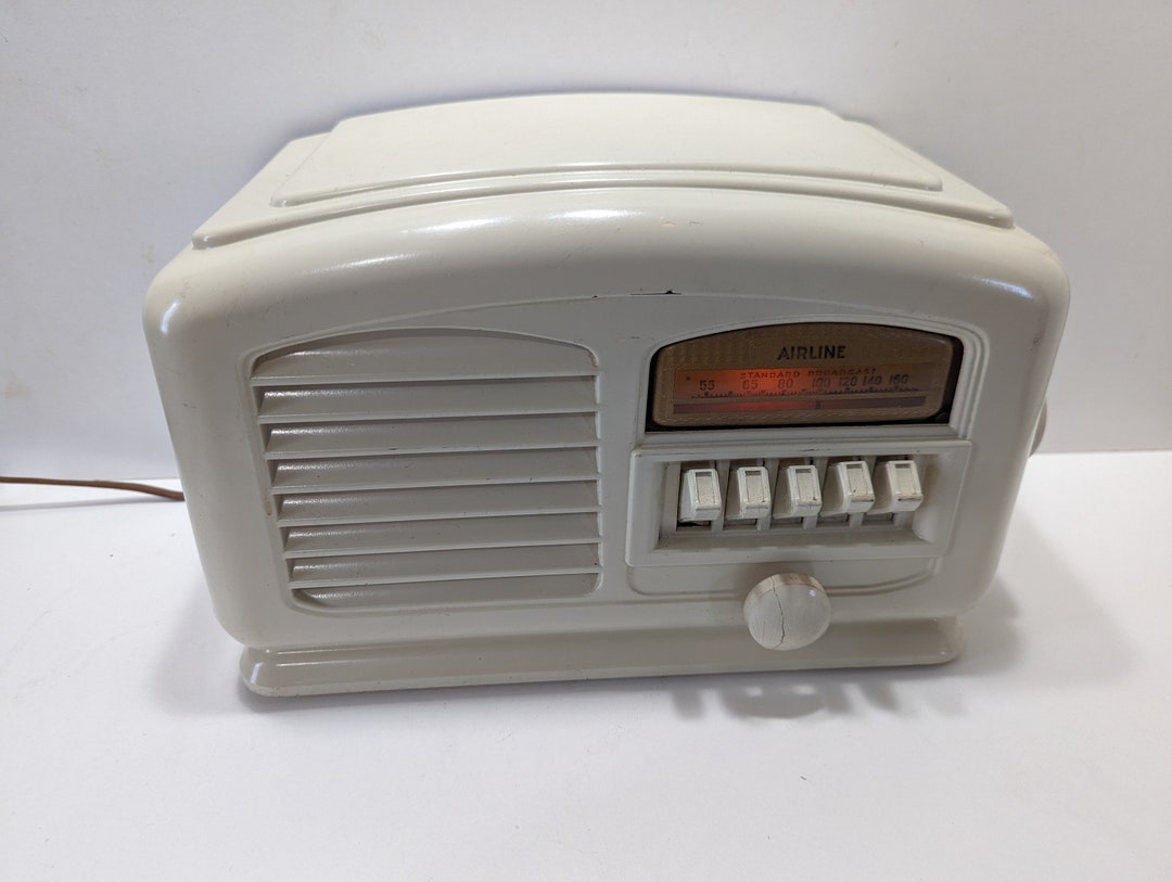 Cream Ivory Bakelite 1939 Airline 04BR-514A Vacuum Tube AM Radio - Etsy