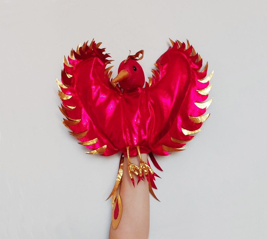Ruby the Phoenix, Firebird - Hand Puppet - Etsy