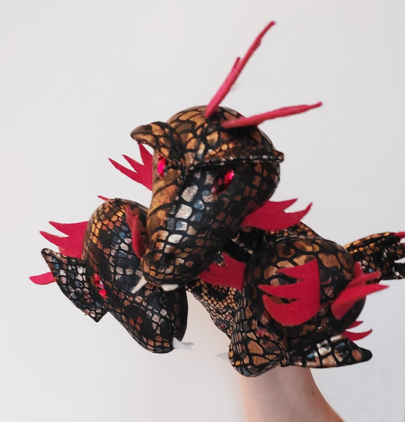 Tiri-tara-tori the Three-headed Dragon Hand Puppet - Etsy