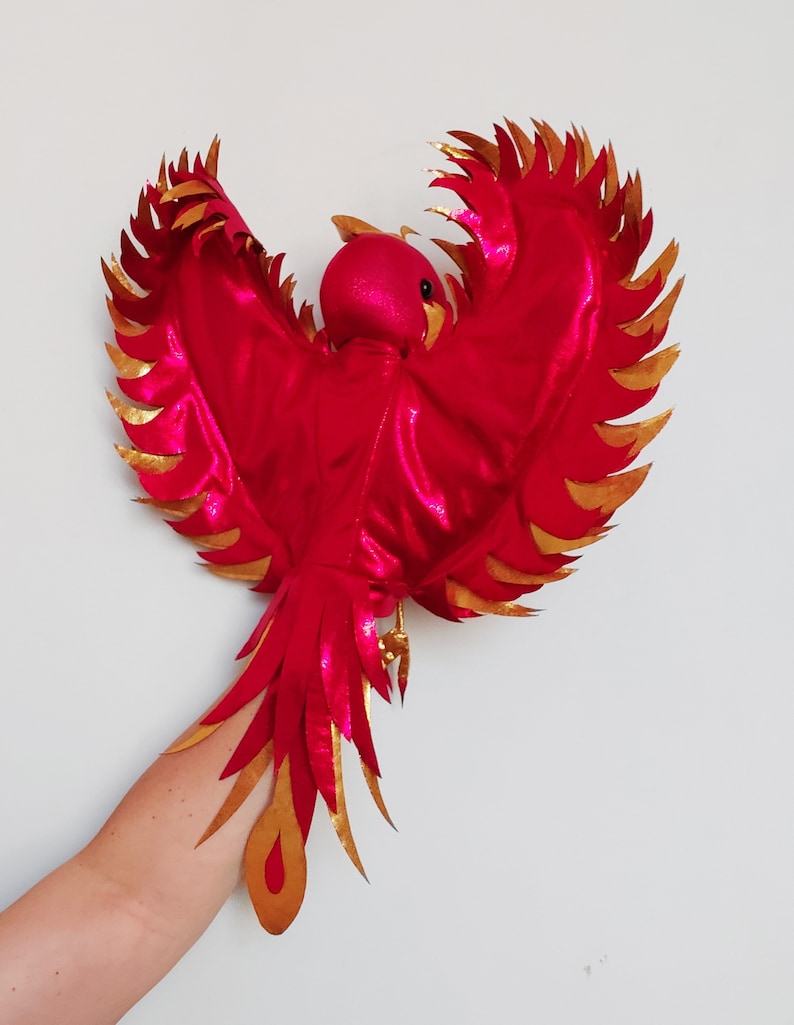 Ruby the Phoenix, Firebird - Hand Puppet - Etsy
