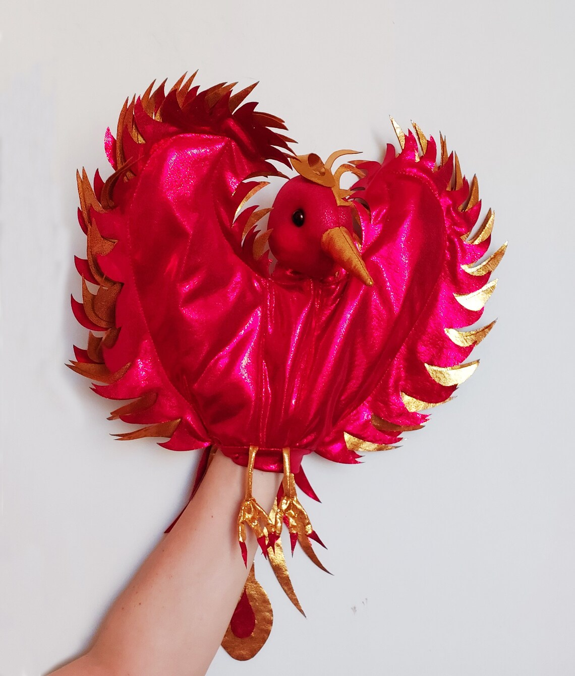 Ruby the Phoenix, Firebird - Hand Puppet - Etsy
