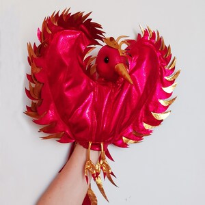 Ruby the Phoenix, Firebird - Hand Puppet - Etsy