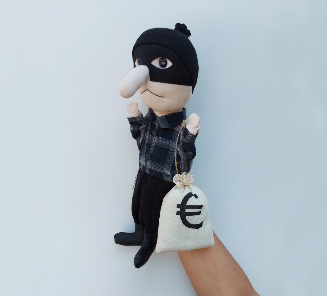 Robi the Robber Hand Puppet - Etsy