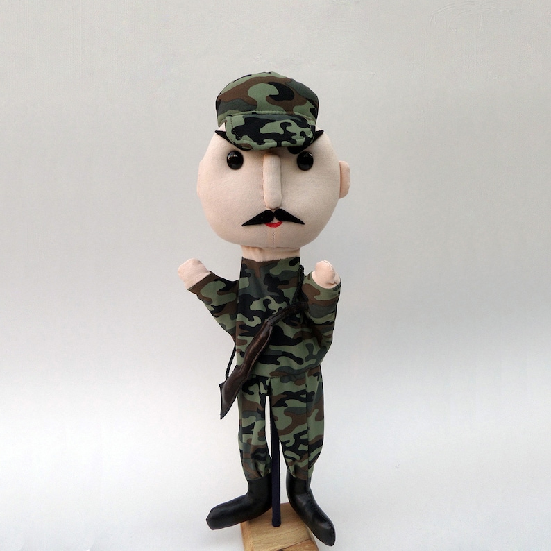 Jack the soldier hand puppet | Etsy