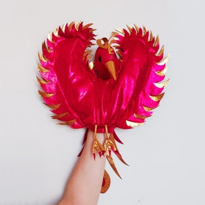 Ruby the Phoenix, Firebird - Hand Puppet - Etsy