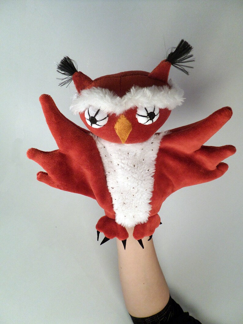Uhu the owl handpuppet | Etsy