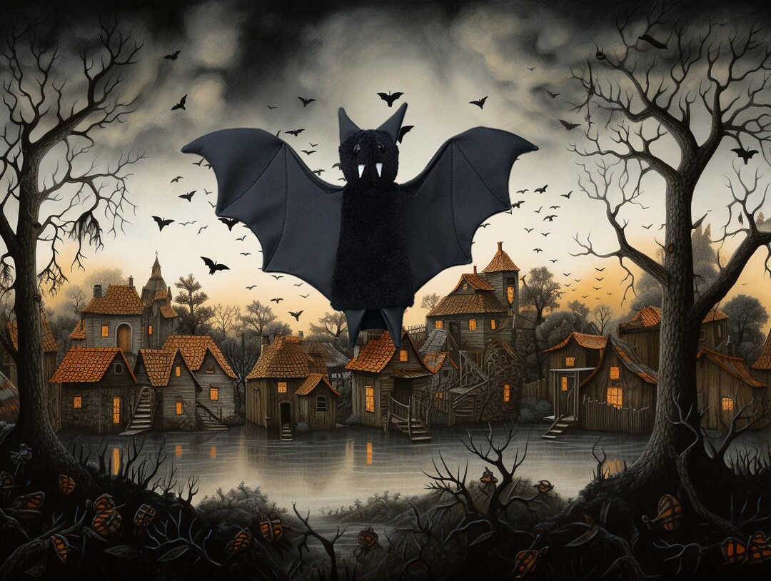 Rino, the Bat - Hand Puppet - Etsy