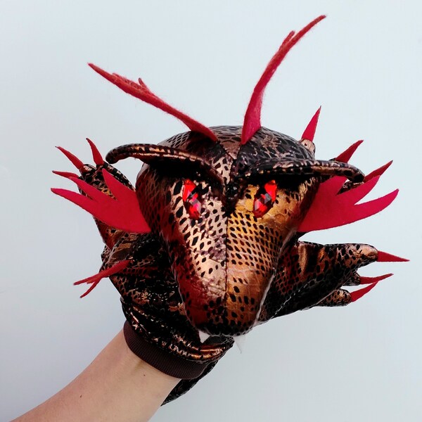 Scary Dragon Puppets - Etsy