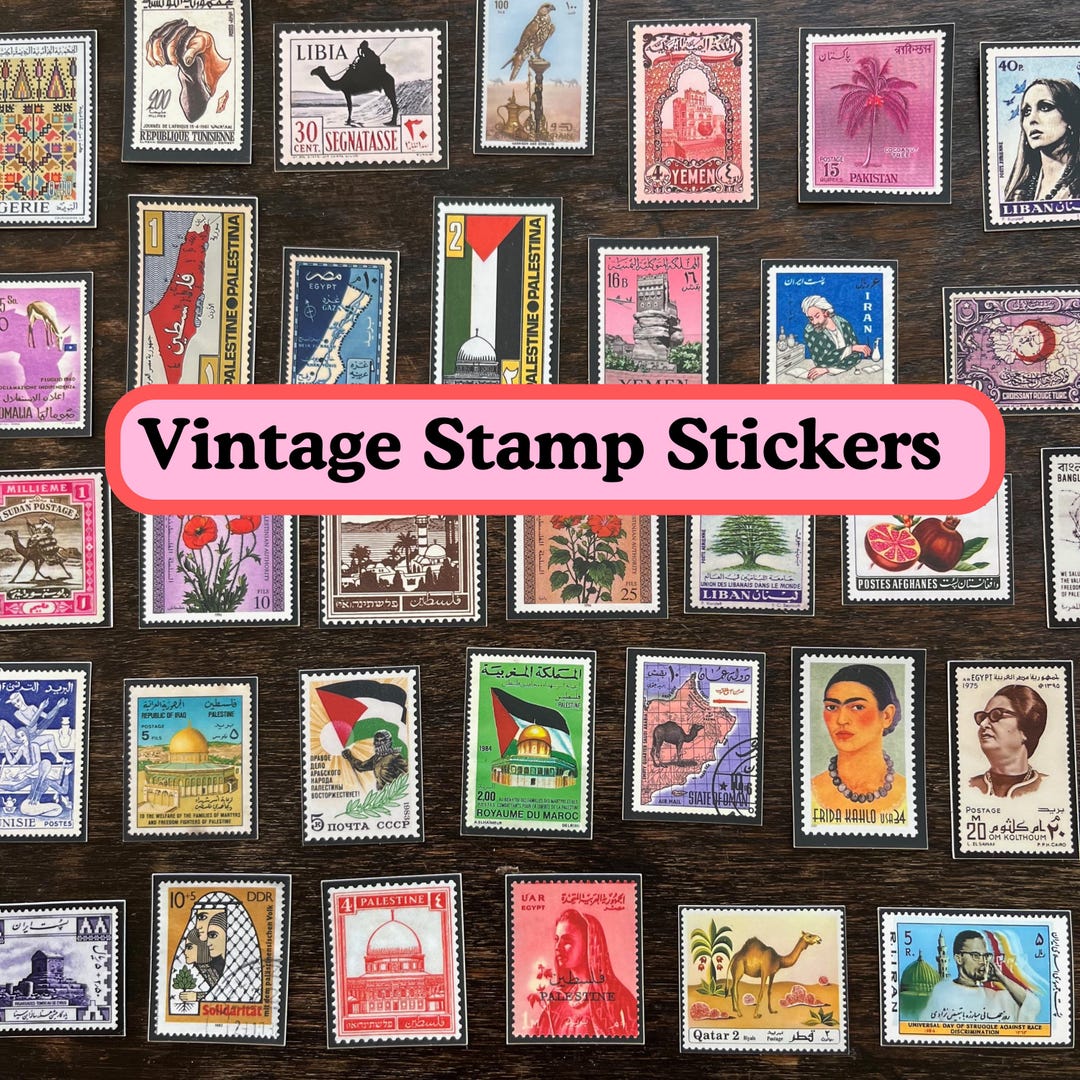 Worldwide Vintage Stamp Stickers: Historic Postage for Collectors - Etsy