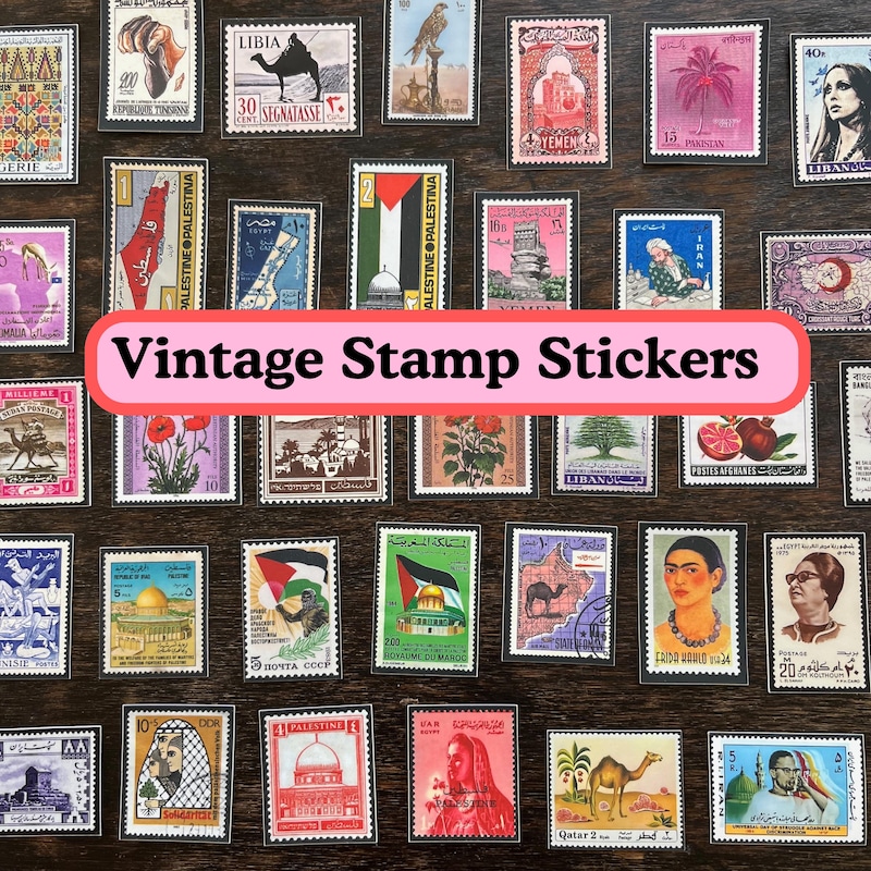 Sticker Postal Stamps - Etsy