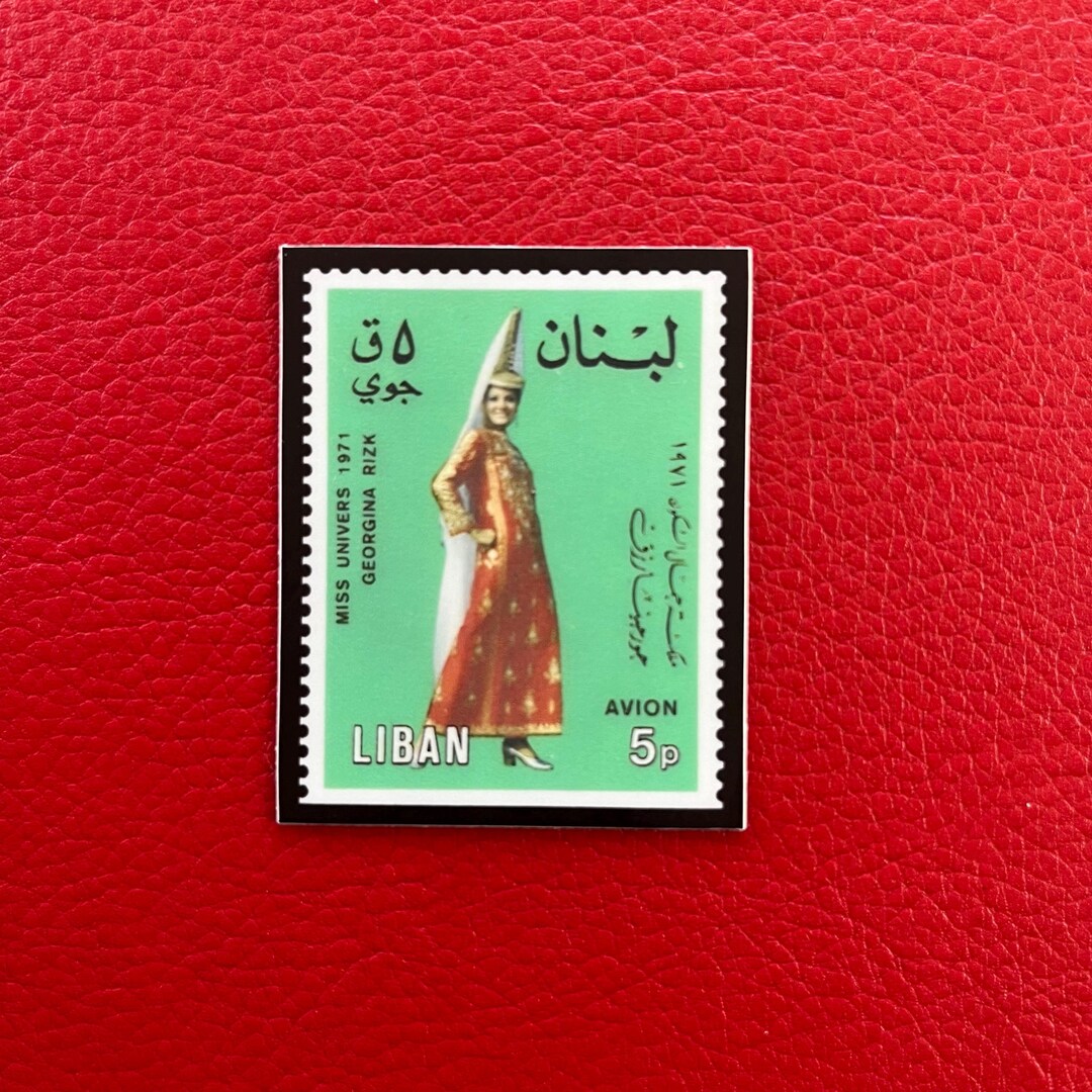 Vintage Lebanese Stamp Weatherproof Vinyl Matte Finish Sticker Lebanon ...