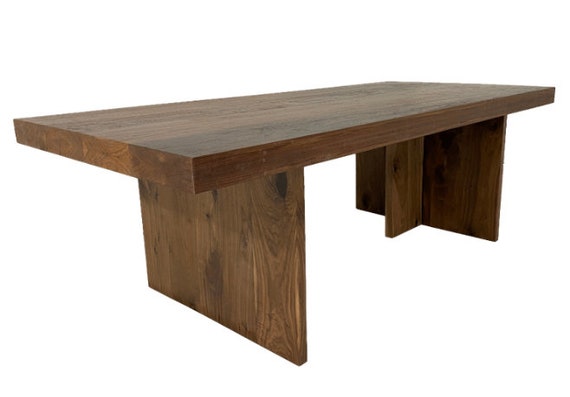 Solid Wood Table with T-Shaped Legs Dining Table with Legs | Etsy