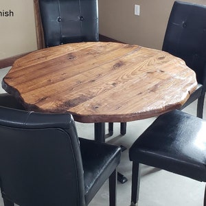 Rustic Dining Table, Round Table Top, Live Edge Round Dining Table ...
