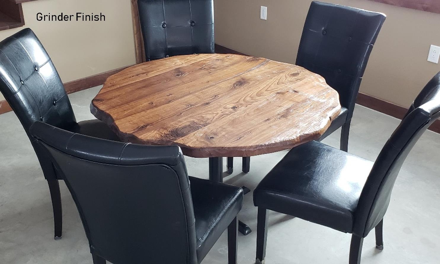 Rustic Dining Table, Round Table Top, Live Edge Round Dining Table ...