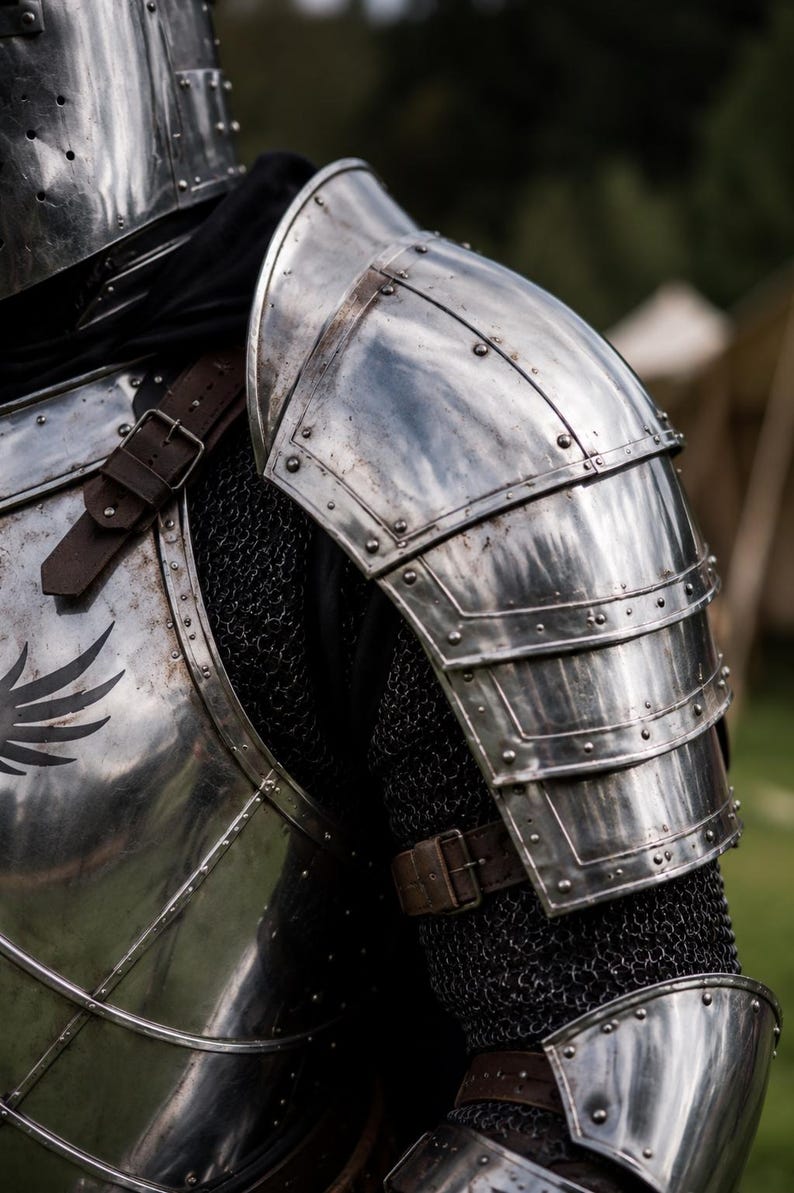 Medieval Viking Knight Armor Full Body Steel Suit Horned Helmet ...
