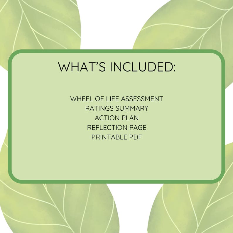 Wheel of Life Worksheet | Life Balance Assessment (printable PDF) - Etsy UK