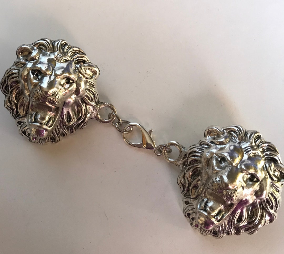 Lion Cloak Clasp Large Style Fibula Cape Closure, Penannular - Etsy