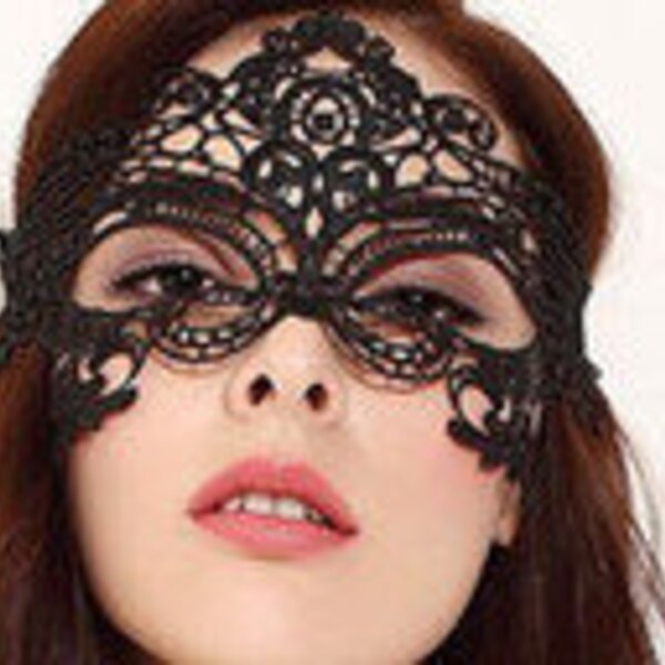 Black Lace Mask - Etsy
