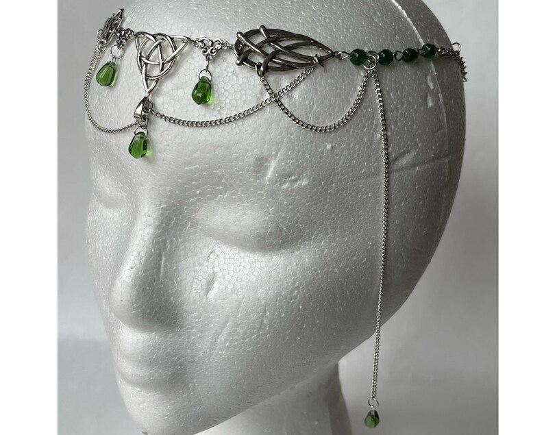 Celtic Tiara Circlet Diadem Crown Chainmail Green Purple - Etsy