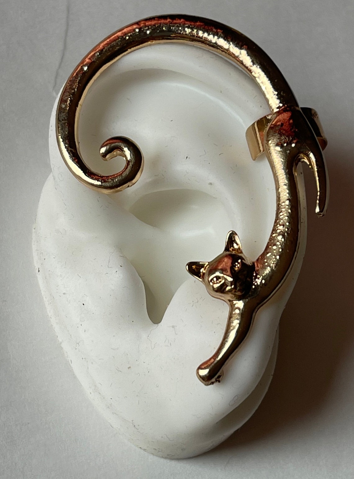 Cat Ear Cuff With Attached Post Silver Plated - Etsy