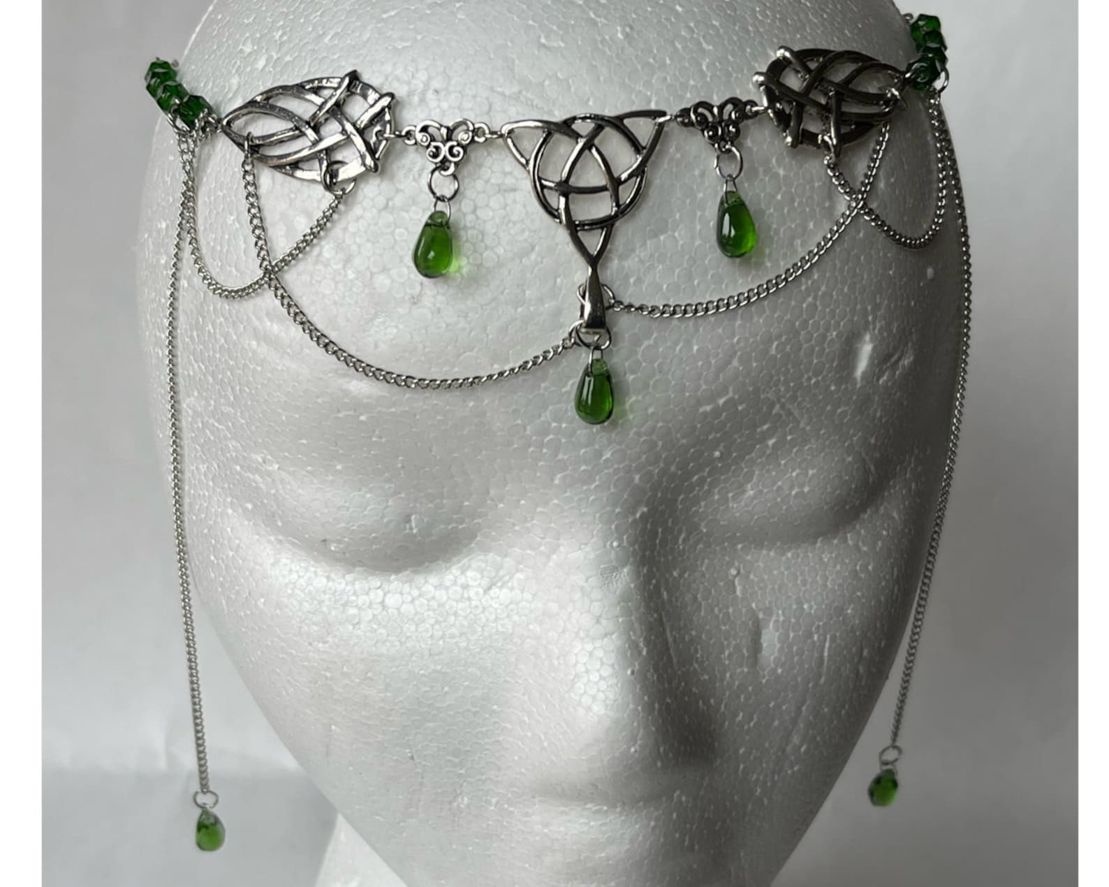 Celtic Tiara Circlet Diadem Crown Chainmail Green Purple - Etsy