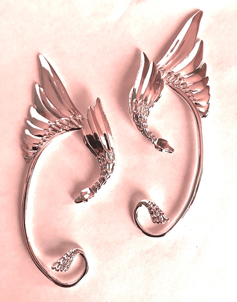 Elf Ears Wings Pair Silver Plated Bronze - Etsy