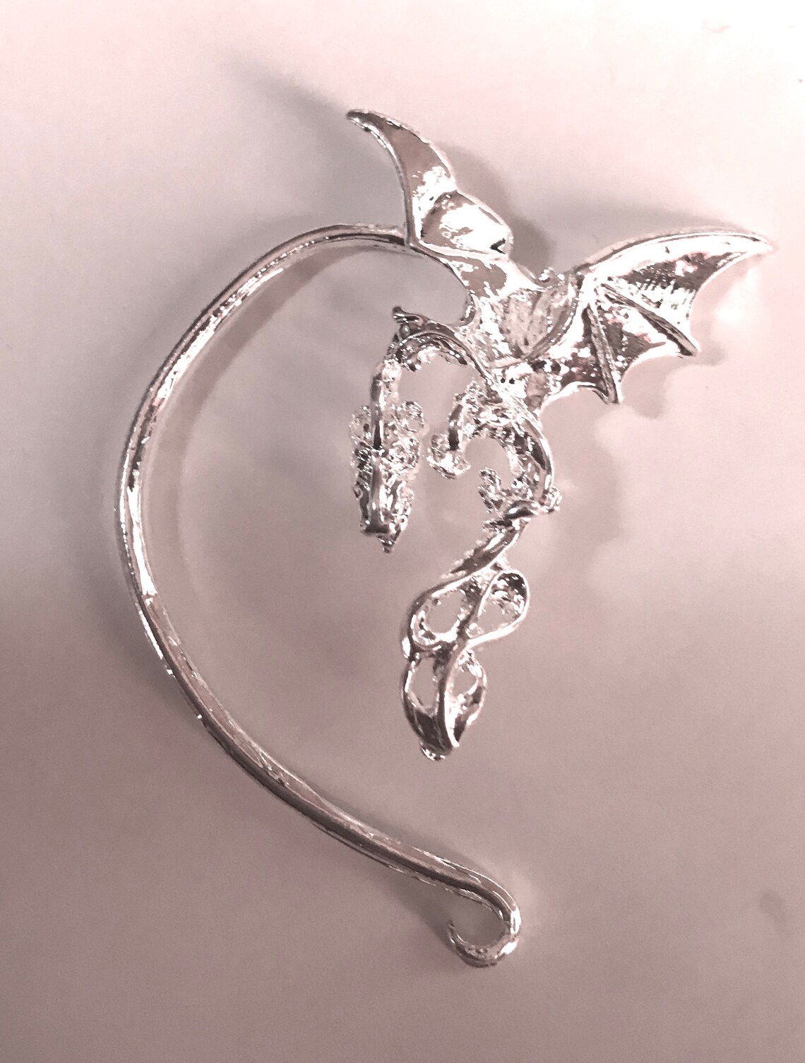 Dragon Ear Wrap Dragon Ear Cuff Silver Plated for the Right - Etsy