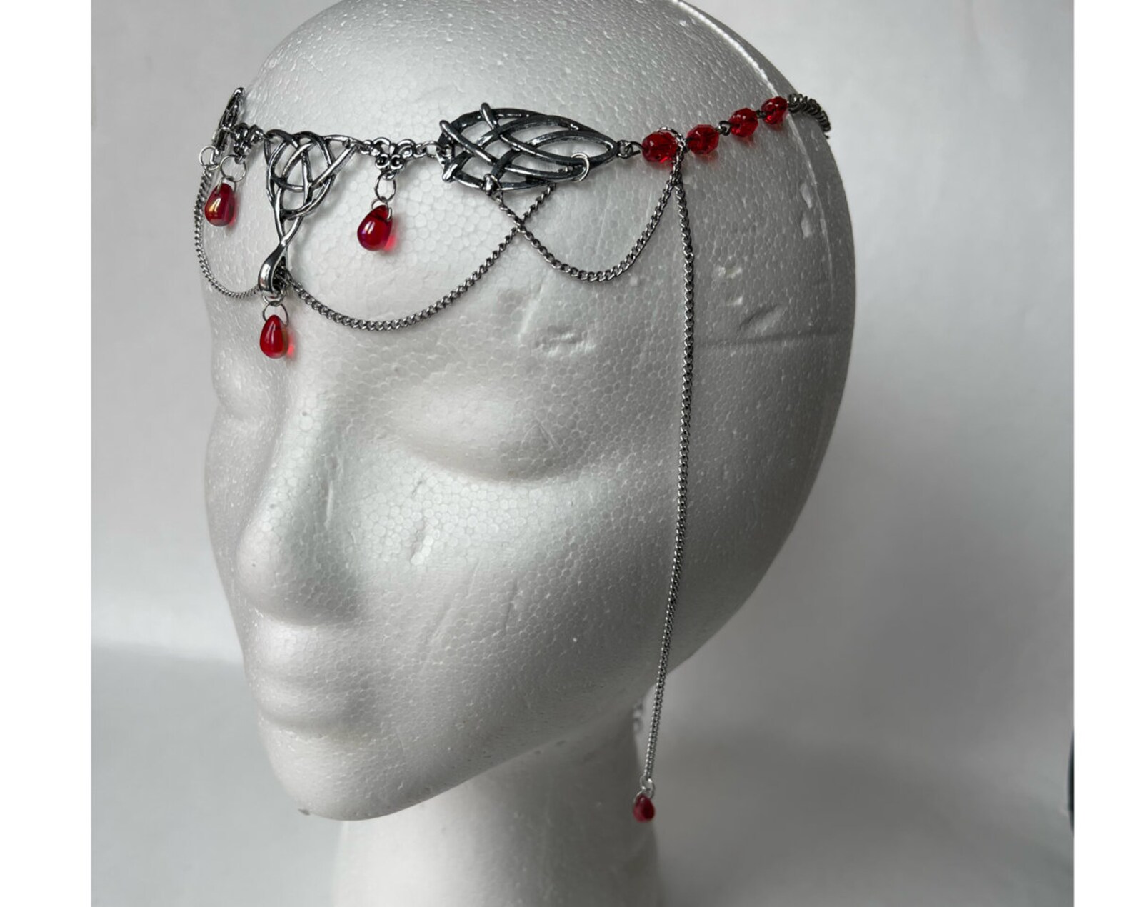 Celtic Tiara Chain Mail Diadem Circlet Purple Chain Mail - Etsy