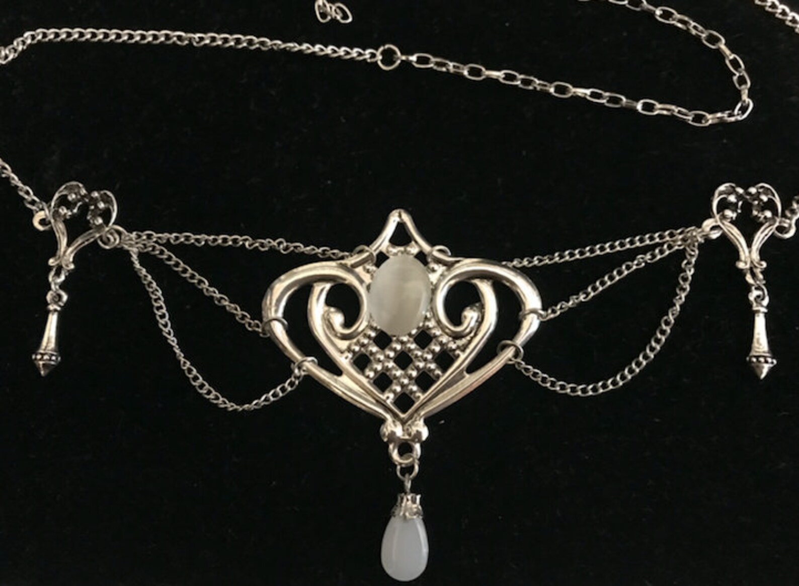 Tiara Art Nouveau Silver Circlet Diadem Crown Chainmail - Etsy