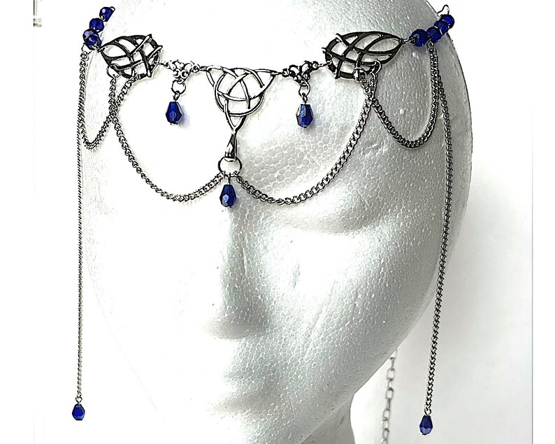 Celtic Tiara Chain Mail Diadem Circlet Purple Chain Mail - Etsy