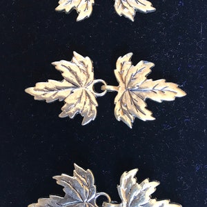 Cloak Clasp Set, Leaf Silver. Three Piece Collection, Fibula ...