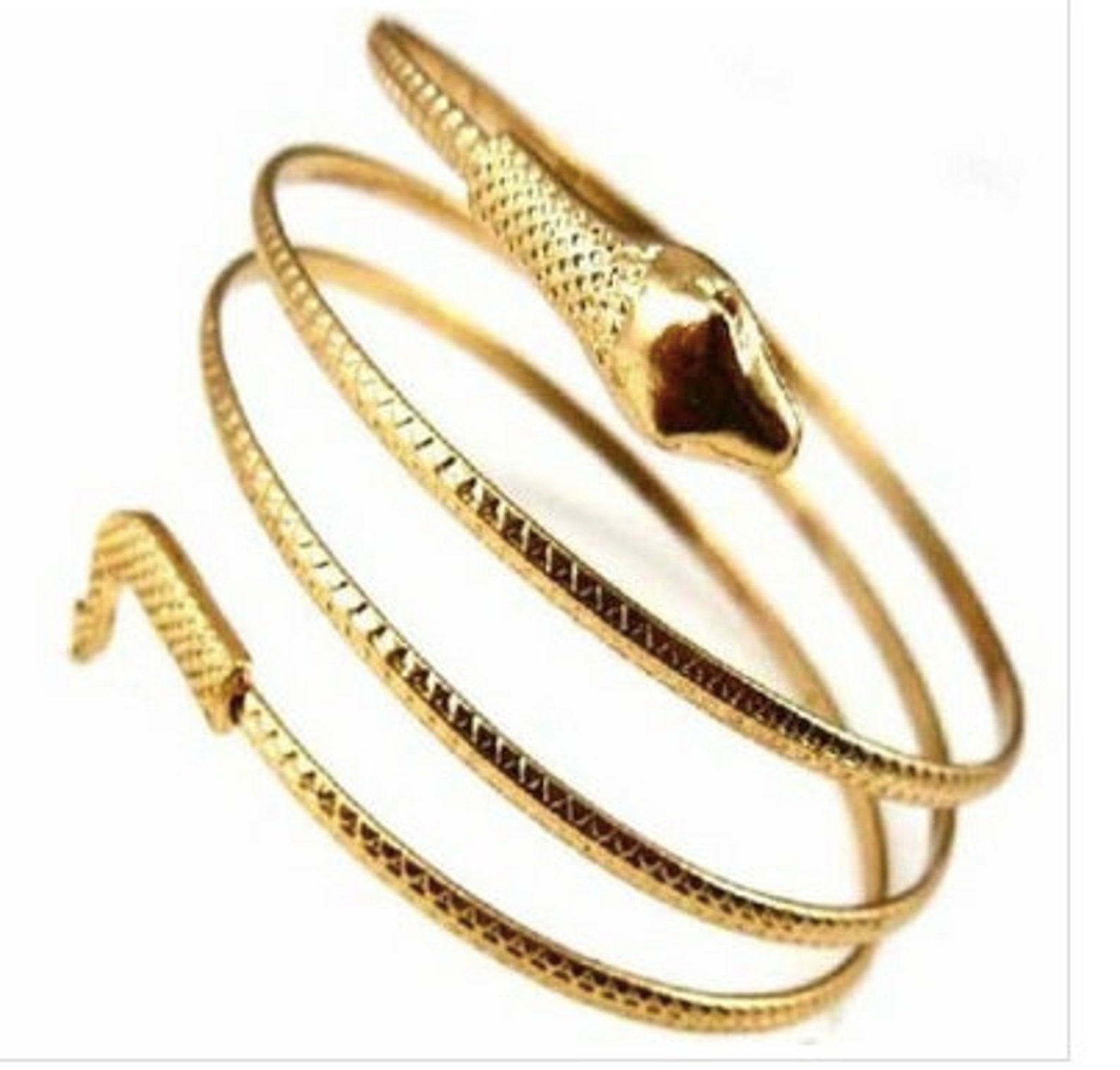 Snake Armband Bracelet Gold Plated Brass.. Adjustable - Etsy
