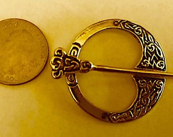 Gold Celtic Penannular Fibula Cloak Clasp Cape Closure | Etsy