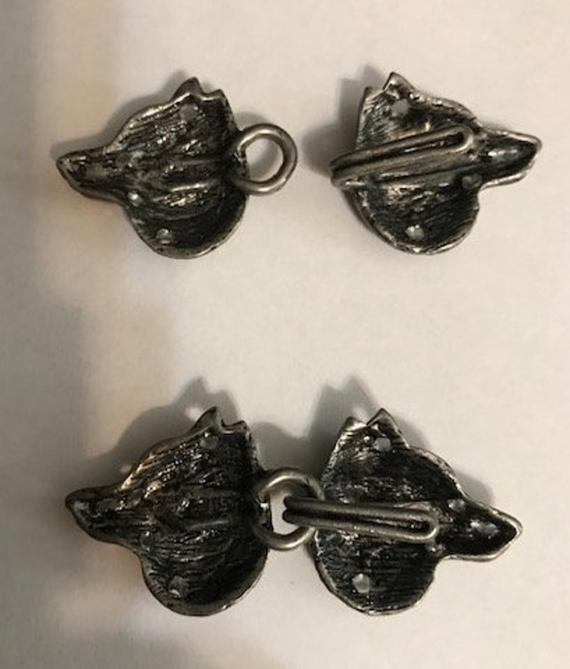 Wolf Cloak Clasp Pewter Cape Closure Fibula Penannular - Etsy