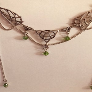 Celtic Tiara Circlet, Diadem, Crown Chainmail Green, Purple, Red or ...