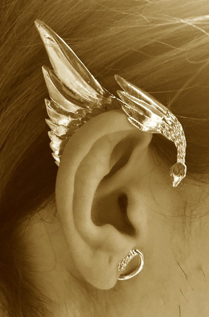 Elf Ears Wings Pair Silver Plated Bronze - Etsy