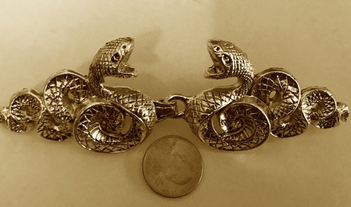 Snake Cloak Clasp Gold Fibula Penannular - Etsy