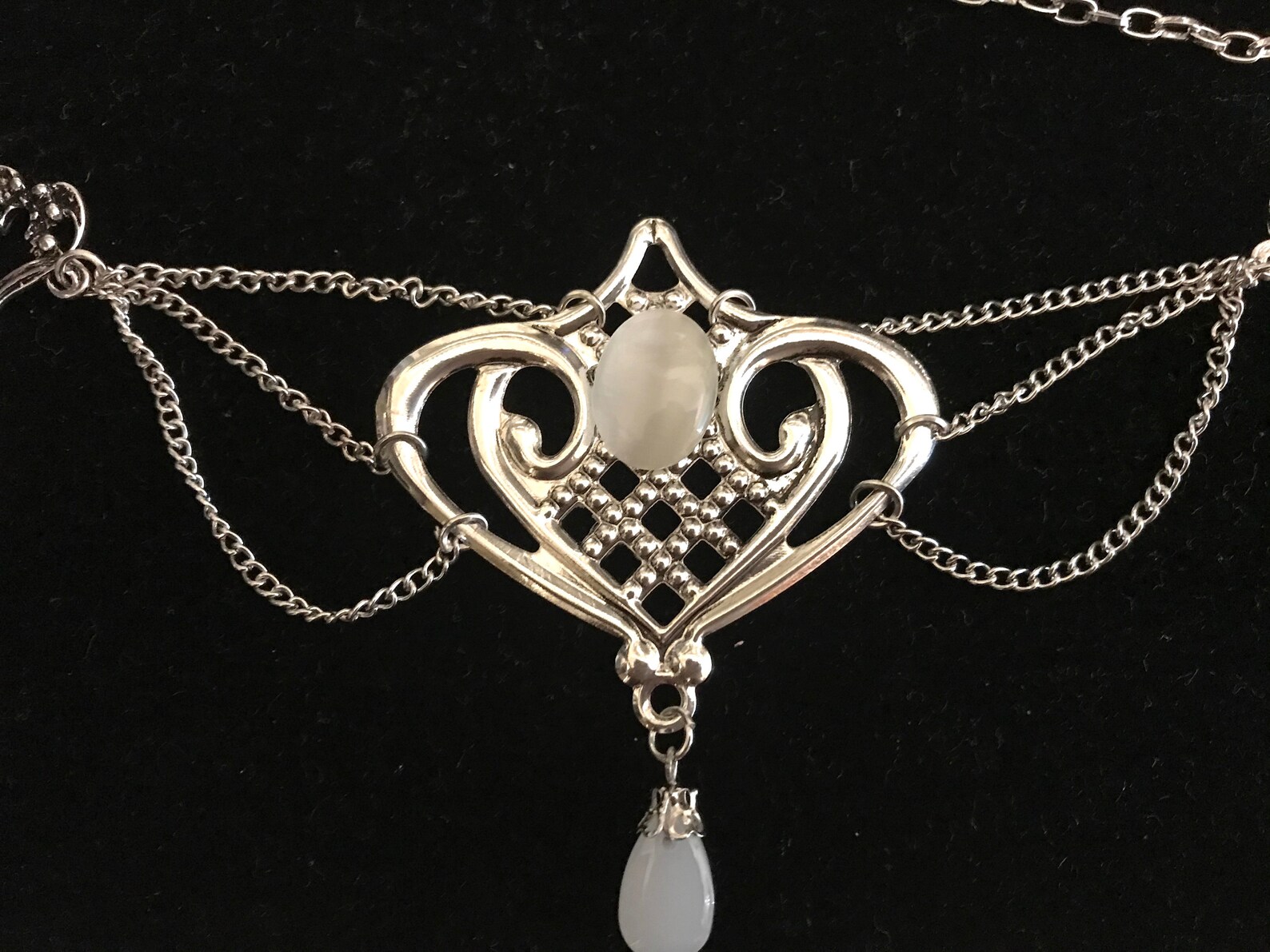 Tiara Art Nouveau Silver Circlet Diadem Crown Chainmail - Etsy