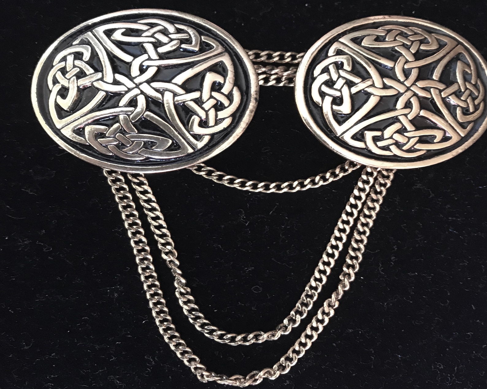 Celtic Cloak Clasp Silver Endless Chain Fibula Penannular - Etsy Australia