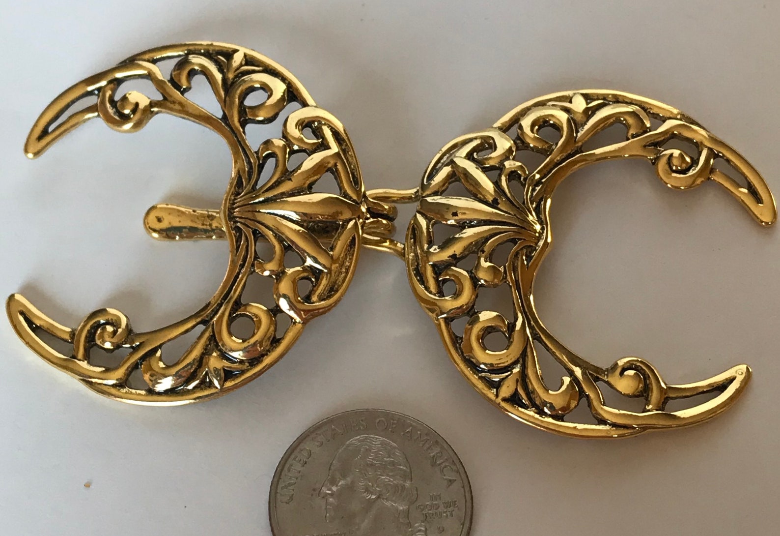 Moon Cloak Clasp Gold Fibula Cape Closure Penannular - Etsy Canada