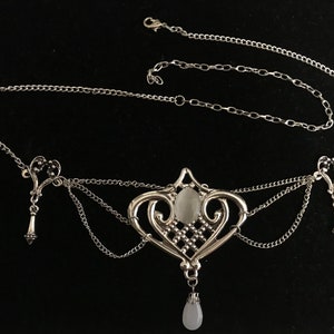 Tiara Art Nouveau Silver Circlet Diadem Crown Chainmail - Etsy