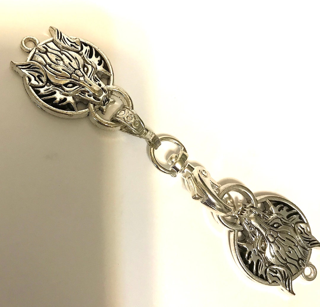 Wolf Cloak Clasp Silver Cape Closure Fibula Penannular - Etsy