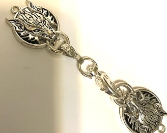 Wolf Cloak Clasp Pewter Cape Closure Fibula Penannular | Etsy