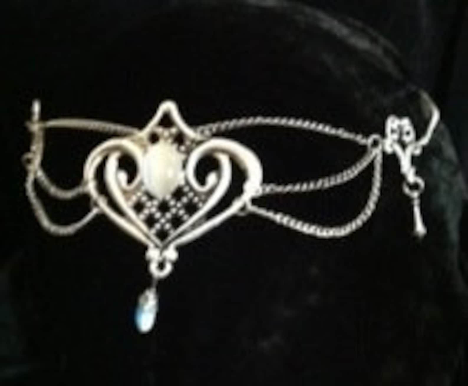 Tiara Art Nouveau Silver Circlet Diadem Crown Chainmail - Etsy