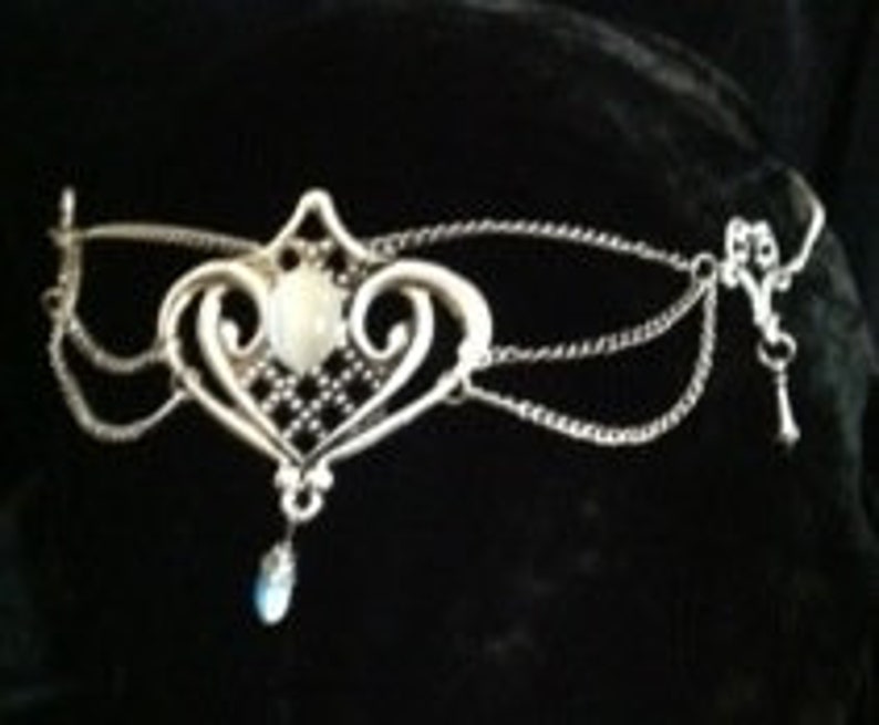 Tiara Art Nouveau Silver Circlet Diadem Crown Chainmail - Etsy