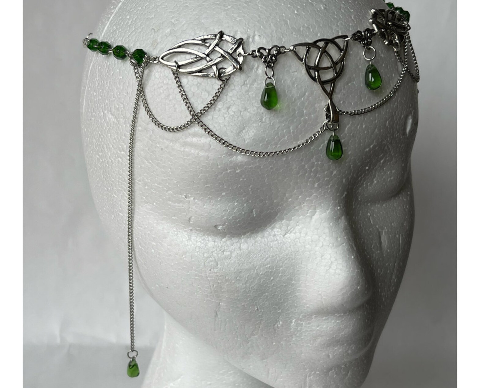 Celtic Tiara Chain Mail Circlet Diadem Red Green Blue or - Etsy