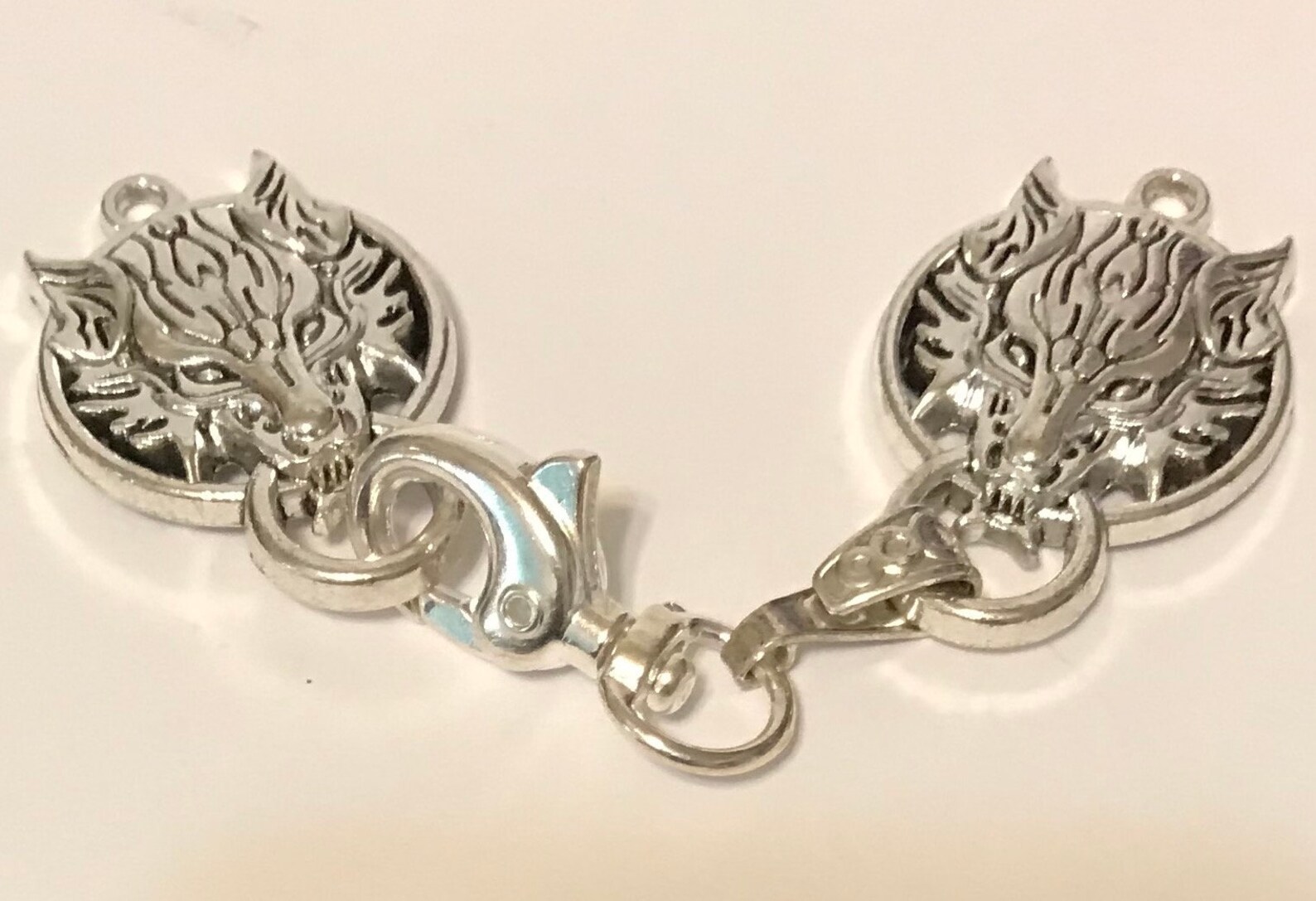 Wolf Cloak Clasp Silver Cape Closure Fibula Penannular - Etsy